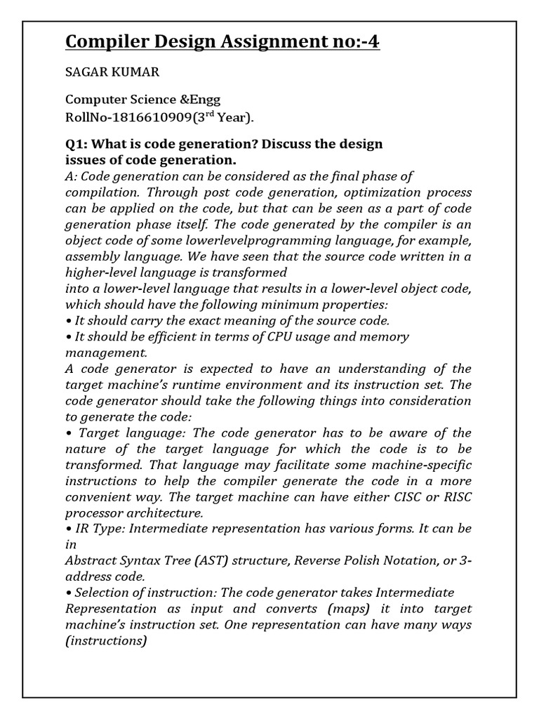 CD Assignment 4 | PDF | Program Optimization | Control Flow
