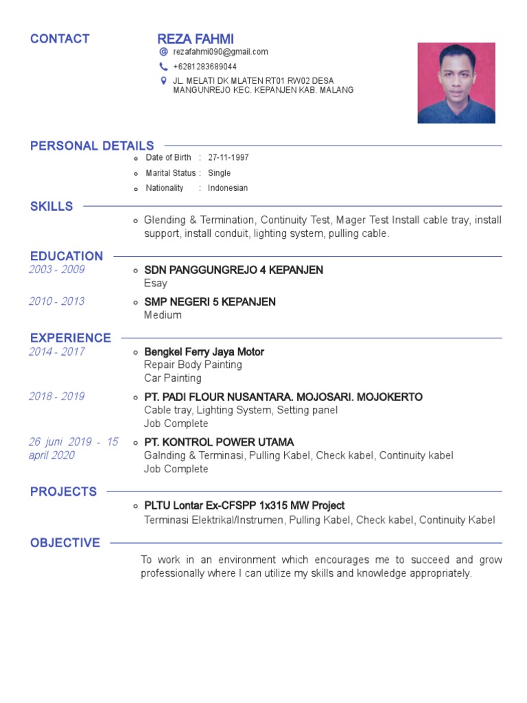 CV - Reza Fahmi PDF | PDF