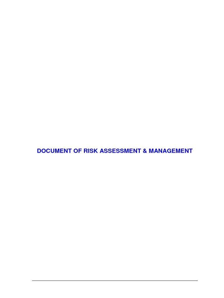 Document of Risk Assessment & Management | PDF | Risk Assessment | Risk ...