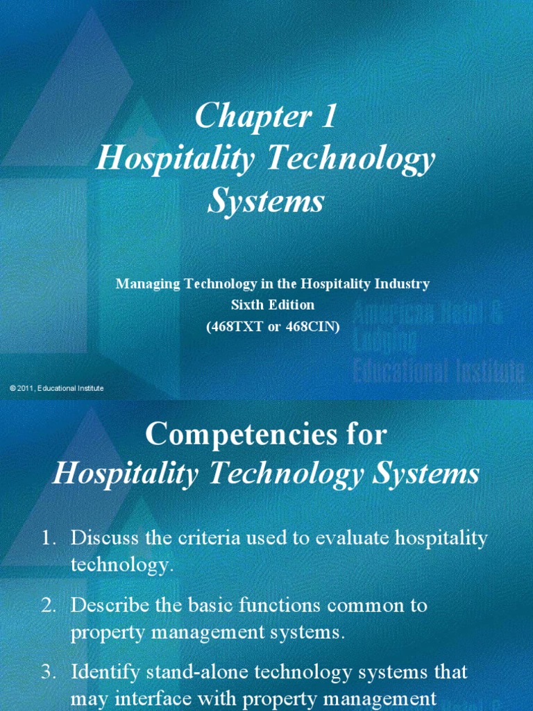 Hospitality Technology Systems: Managing Technology in The Hospitality ...