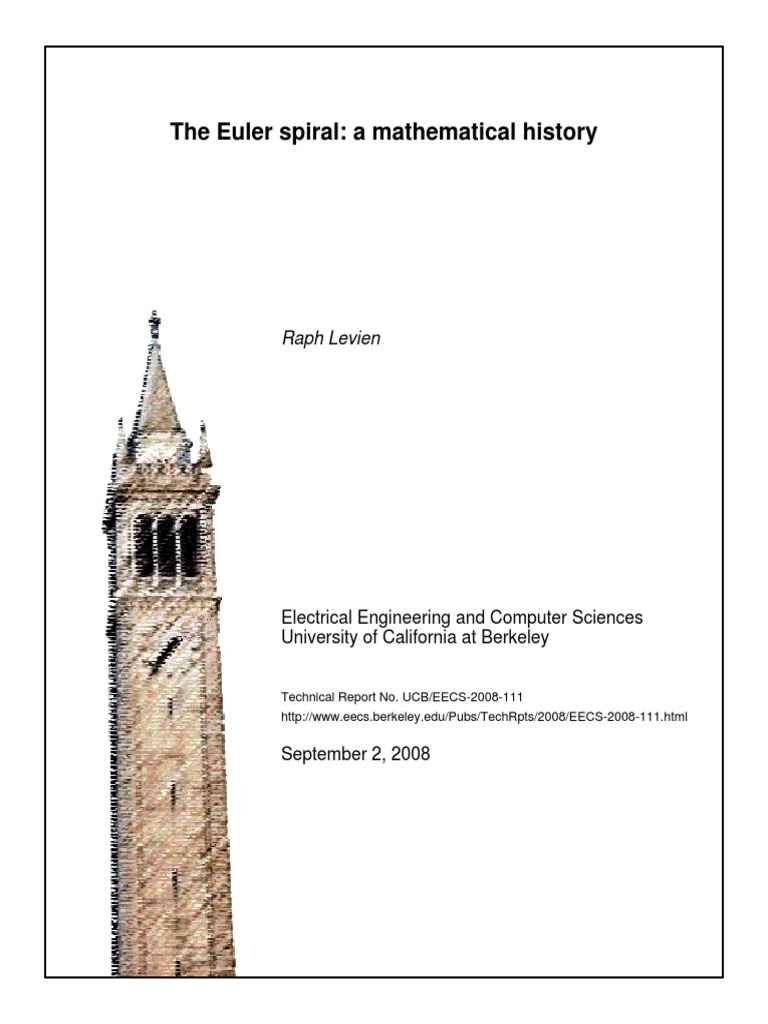 The Euler Spiral: A Mathematical History: Raph Levien | PDF ...