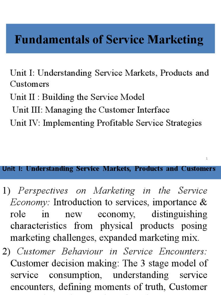 Fundamentals of Service Marketing | PDF | Marketing | Consumer Behaviour