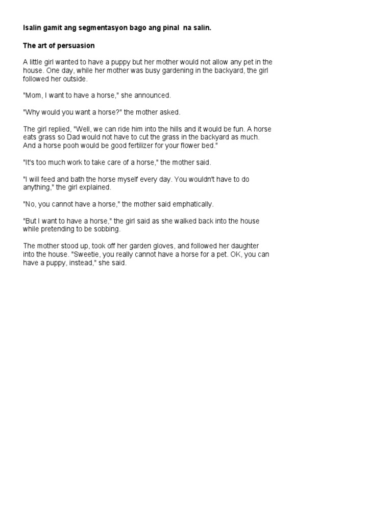 The Art of Persuasion | PDF