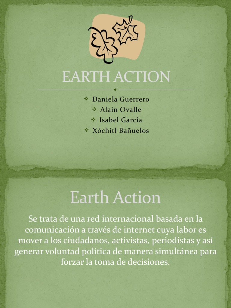 Earth Action | PDF | Conservación | Science