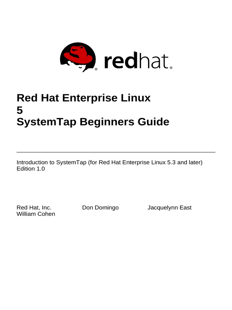 Red Hat Enterprise Linux 5 Systemtap Beginners Guide | PDF | Variable (Computer Science ...
