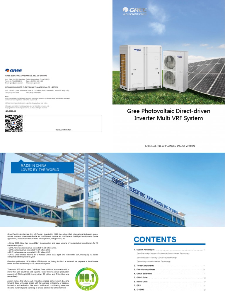 Gree PV GMV 2019 PDF | PDF | Photovoltaics | Power Inverter