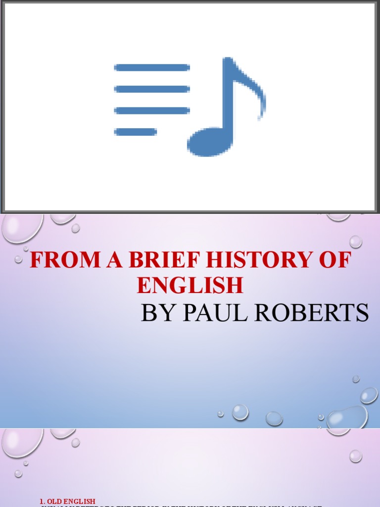 From A Brief History of English by Paul Roberts | PDF