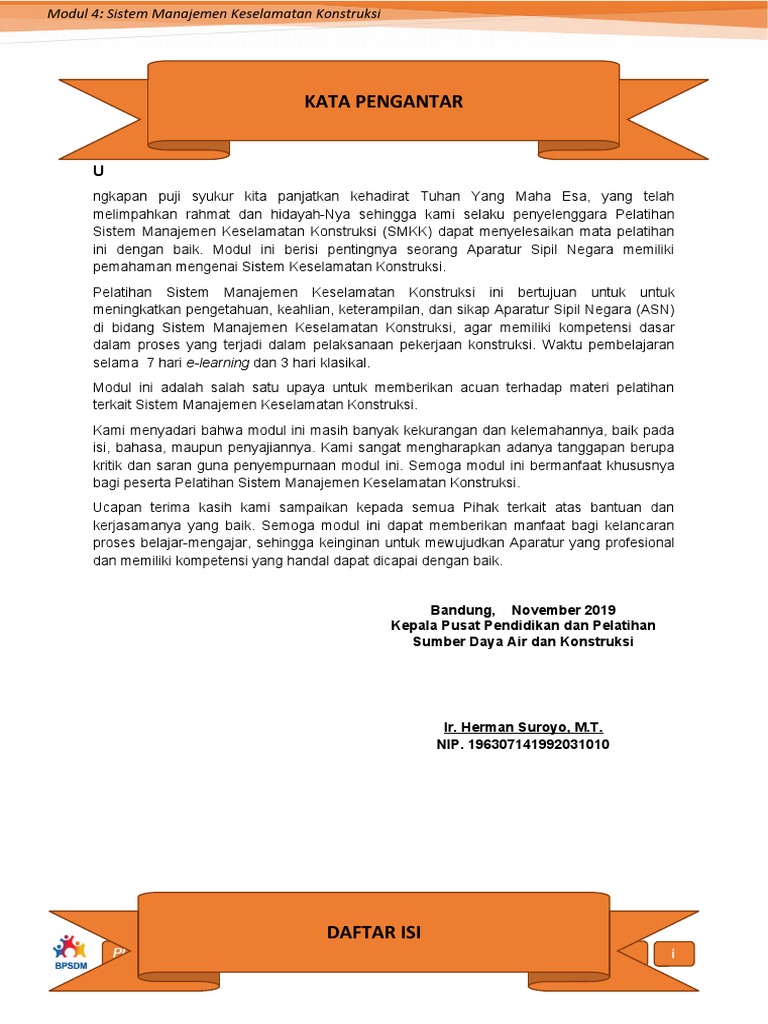 Modul 4 Sistem Manajemen Keselamatan Konstruksi SMKK | PDF