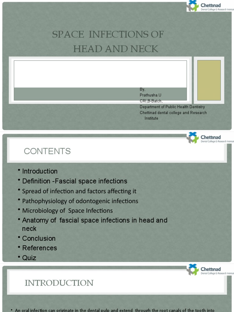 Facial Space Infections | PDF | Common Carotid Artery | Neck