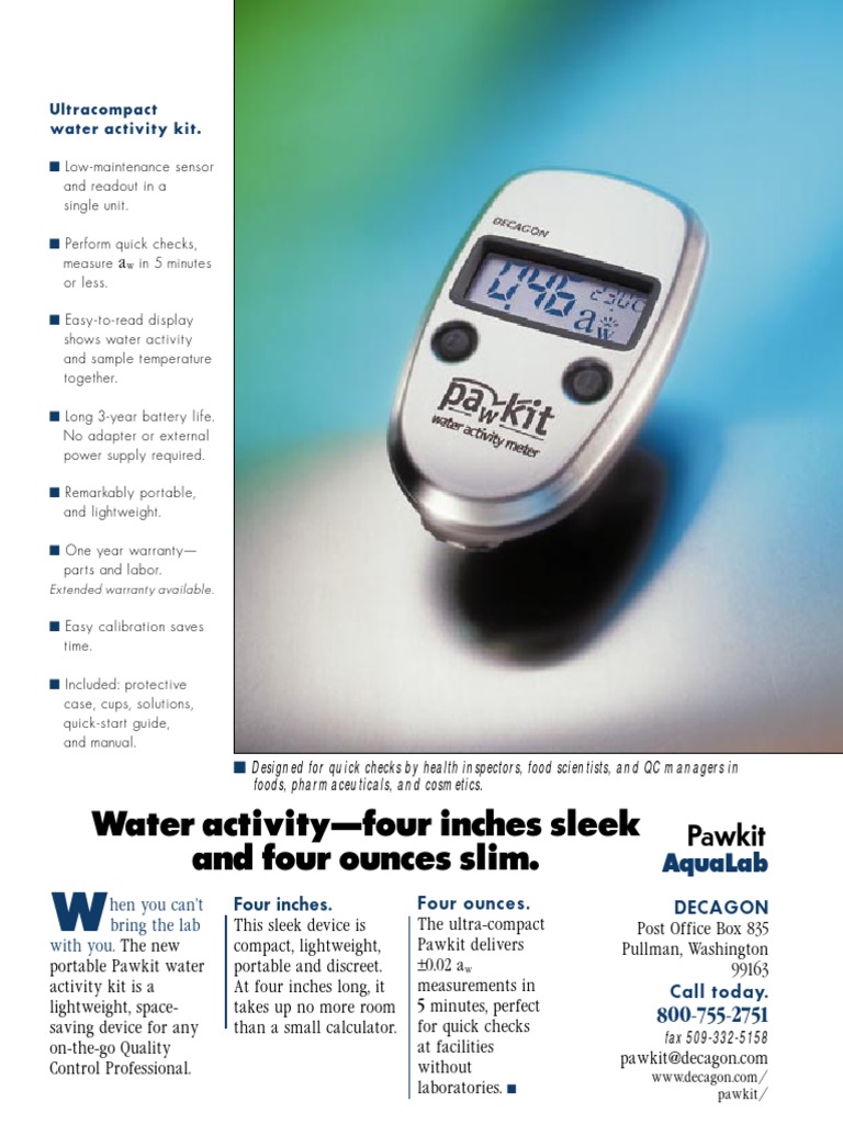 Water Activity-Four Inches Sleek and Four Ounces Slim.: P Wkit | PDF ...