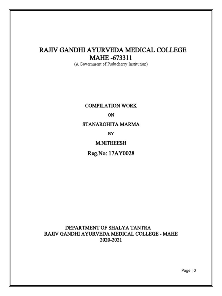 Nitheesh (Roll No. 28) (STHANA ROHITHA MARMA) PDF | PDF | Lung | Myofascial Trigger Point