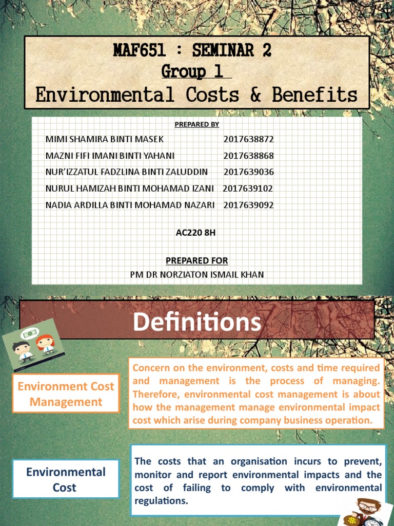 Environmental Costs and Benefits Overview | PDF | Cost | Waste