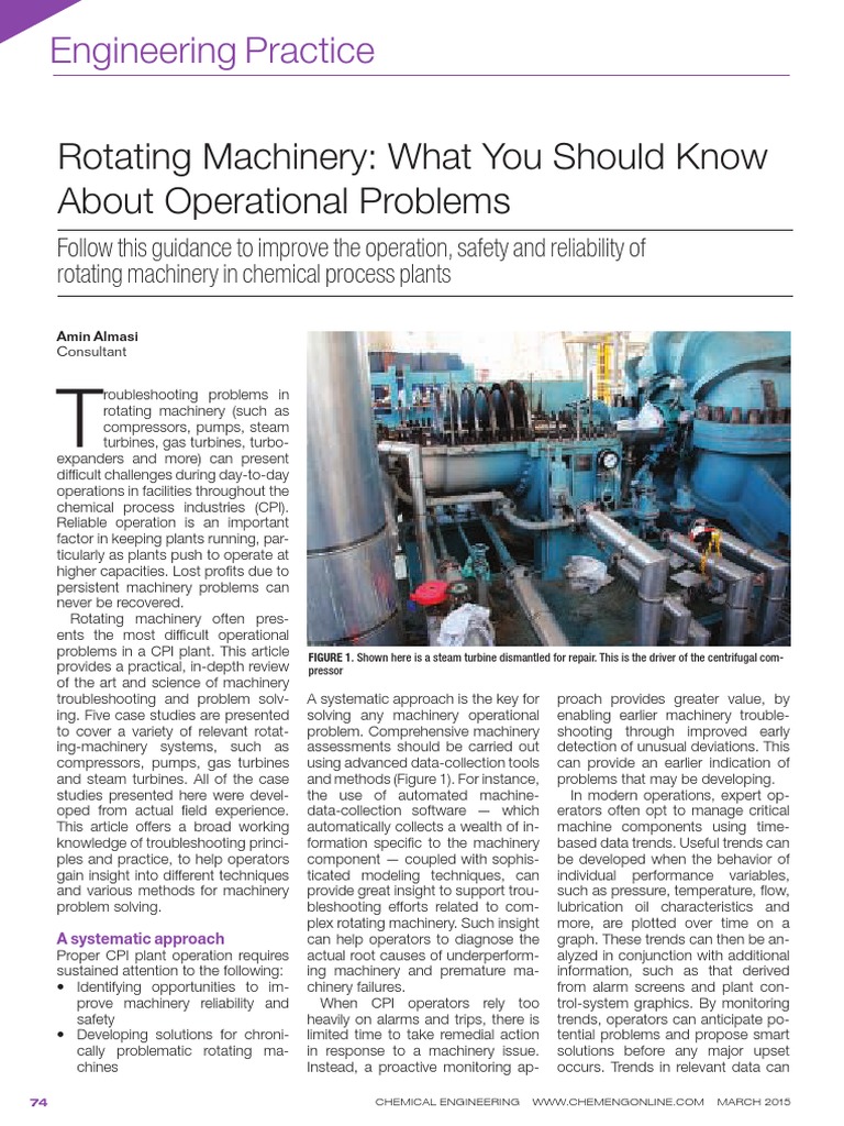 Troubleshooting Rotating Machinery | PDF | Gas Turbine | Turbine