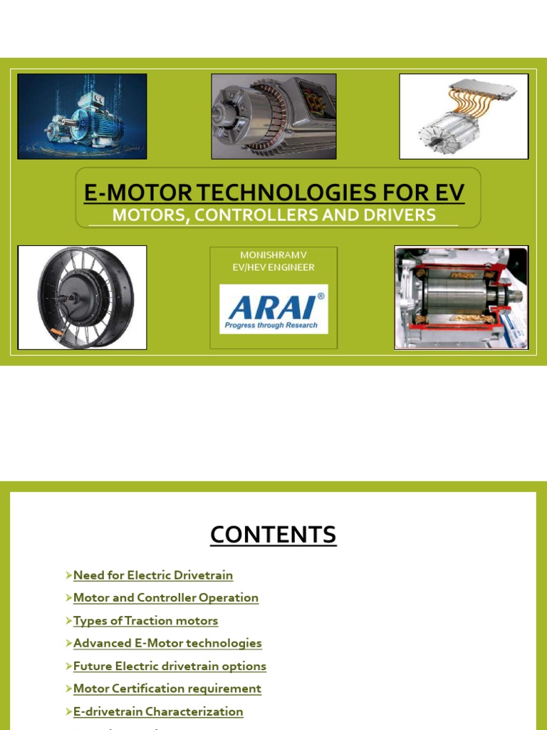 E-Motor Technologies For Ev: Motors, Controllers and Drivers | PDF | Electric Motor | Mechanical ...