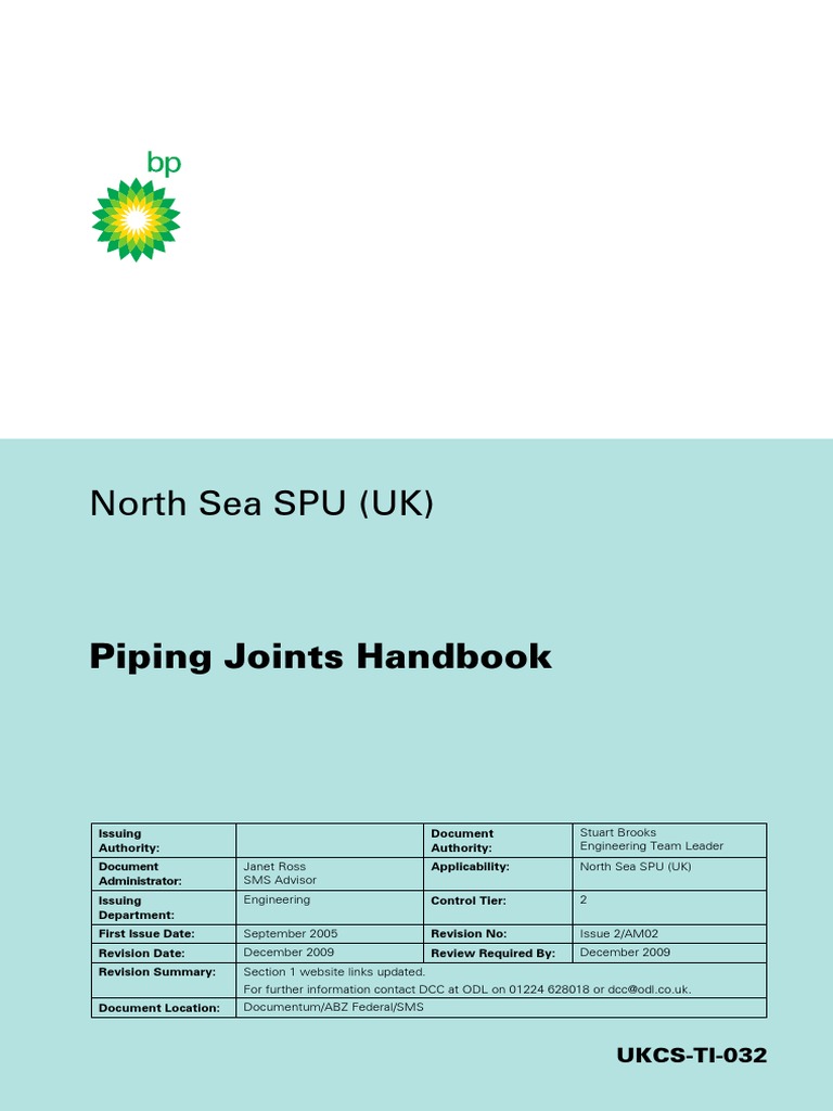 UKCS-TI-32 Piping Joints Handbook PDF | PDF | Pipe (Fluid Conveyance ...