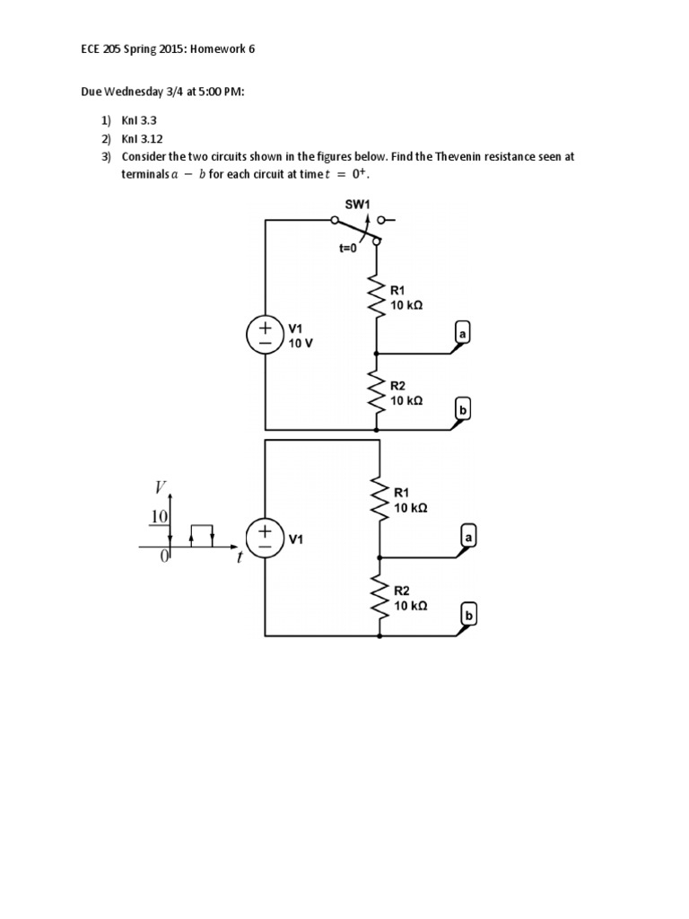 ECE 205 Spring 2015 Homework 6 | PDF