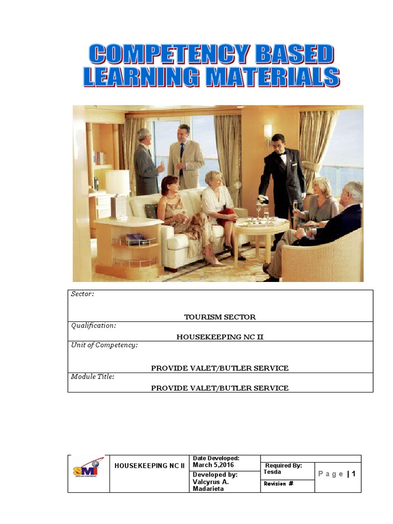 Valet/Butler Service Training Module | PDF | Clothing | Consumer Goods
