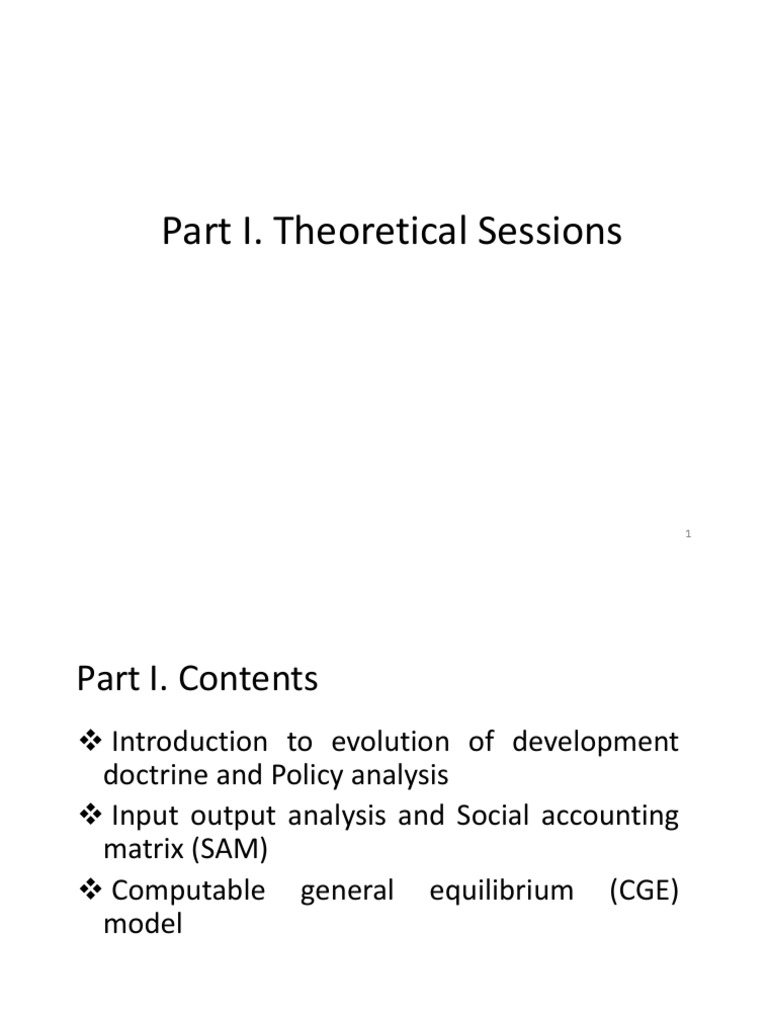 Part I Theoretical Sessions | PDF | New Keynesian Economics | Rational Expectations