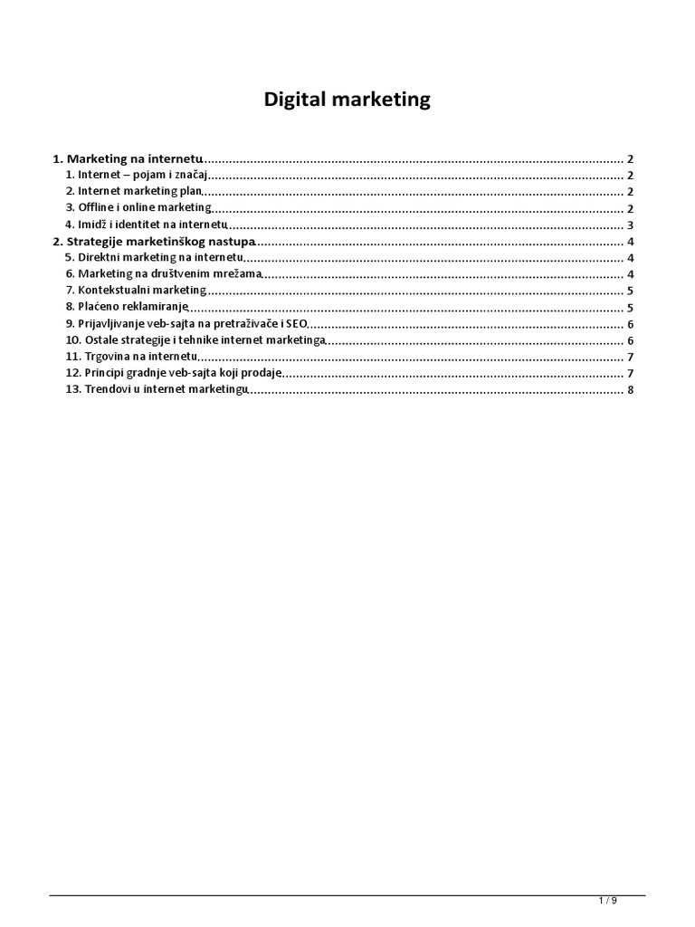 A Comprehensive Guide to Digital Marketing Strategies and Trends | PDF ...