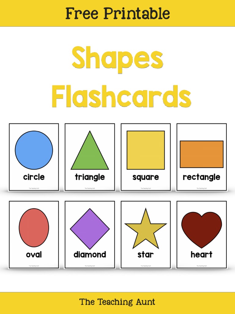 Shapes Flashcards: Free Printable | PDF
