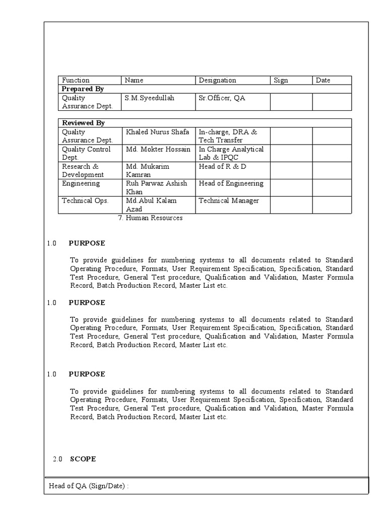 Document Numbering System Guidelines | PDF | Specification (Technical Standard) | Verification ...