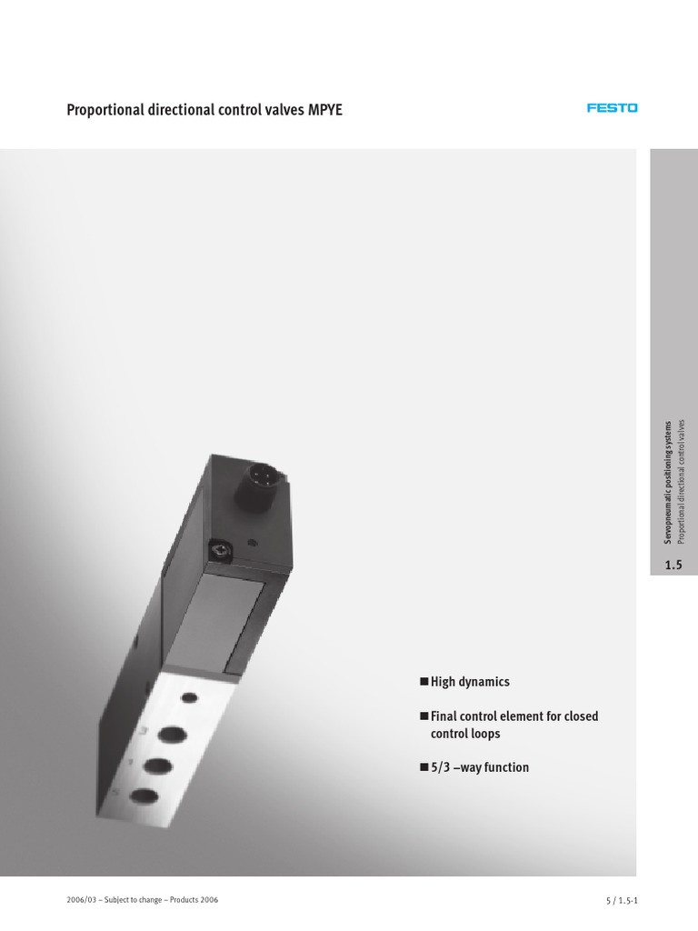 FESTO - Proportional Directional Control Valves - (IntensePotential ...