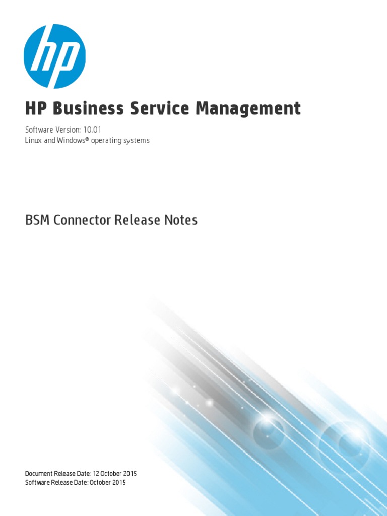 HP Business Service Management: BSM Connector Release Notes | PDF ...