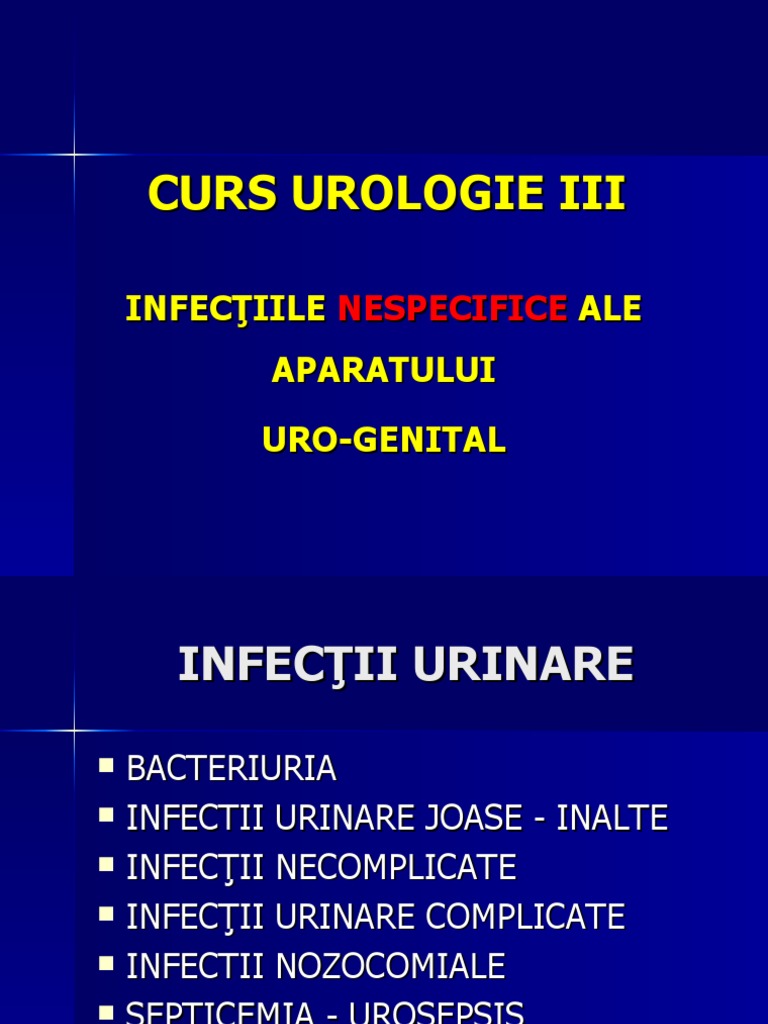 3 Infectii Nespecifice Tractului Urinar Superior | PDF