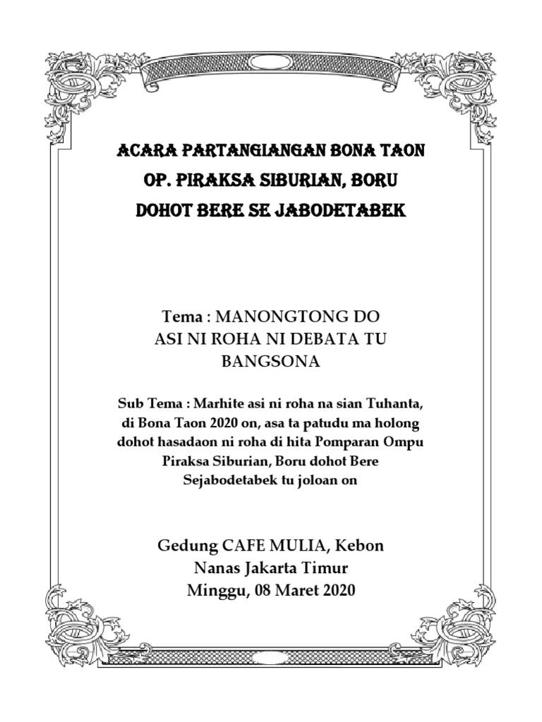 Acara Bonataon Op Piraksa Final | PDF