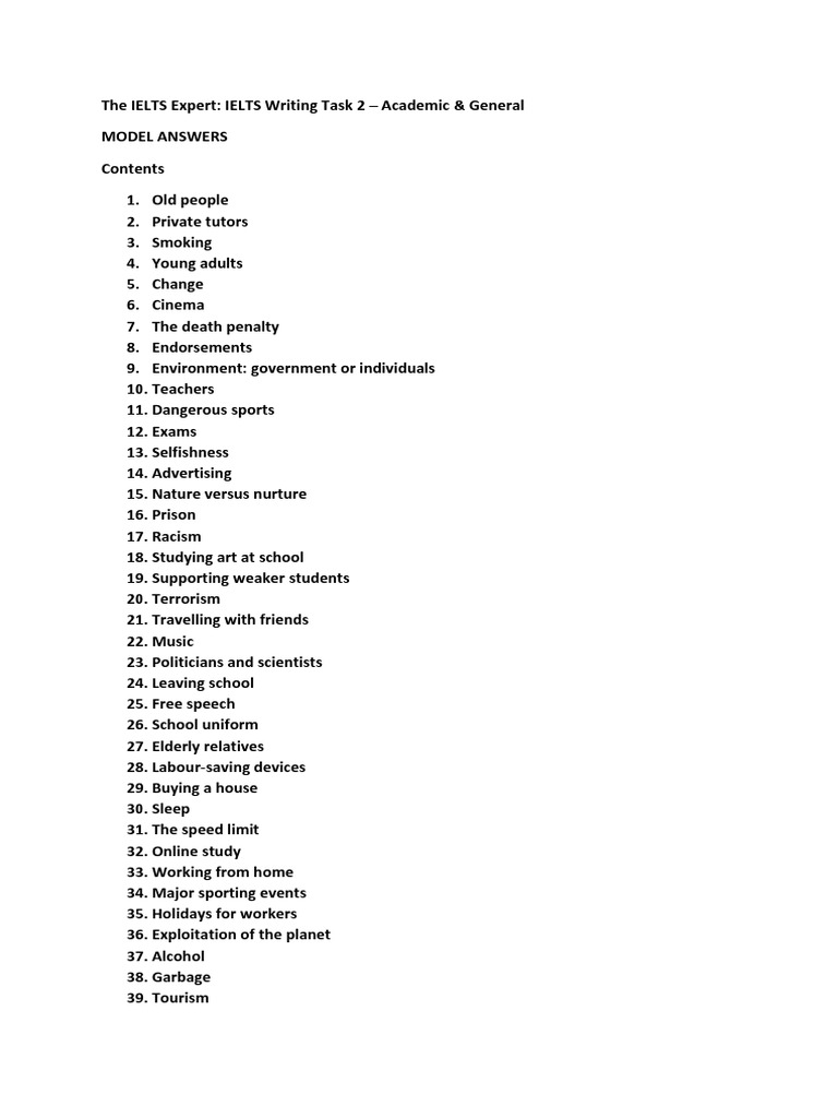 IELTS Writing Task 2 Model Answers | PDF | Prison | Racism