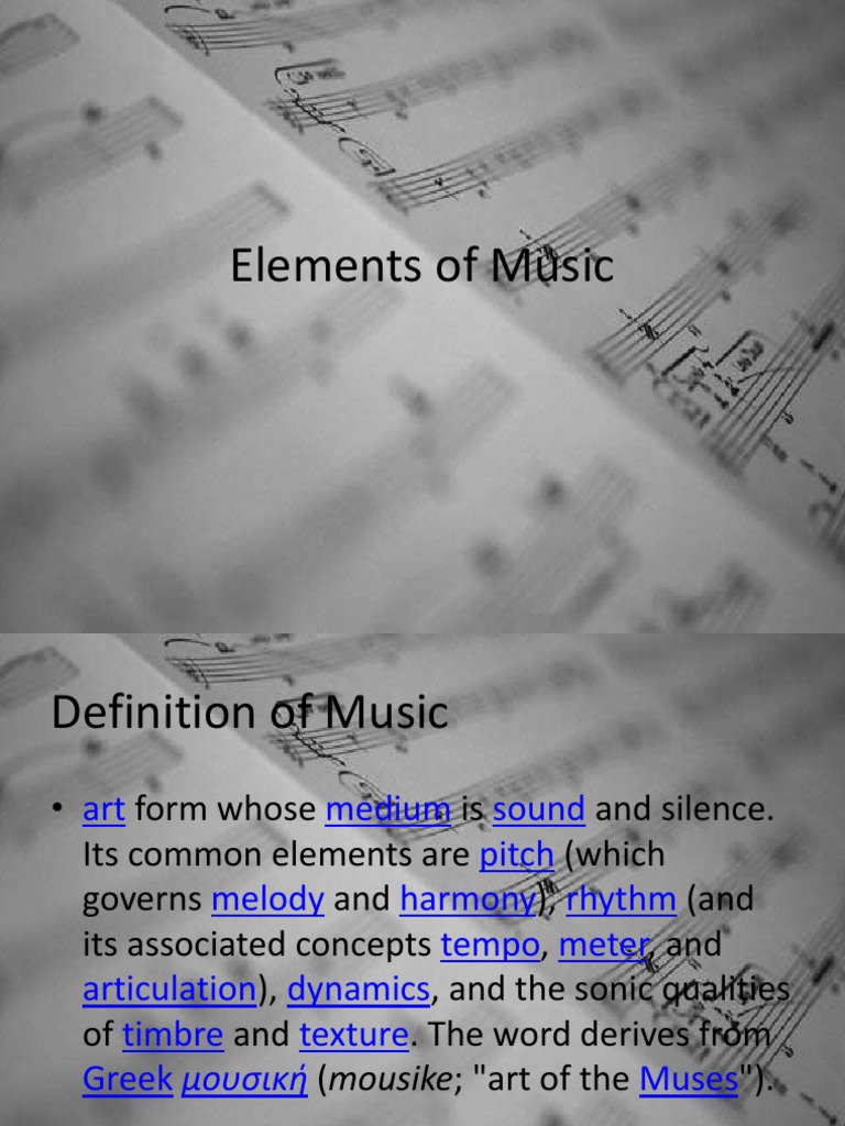 Elements of Music | PDF | Musical Forms | Rhythm