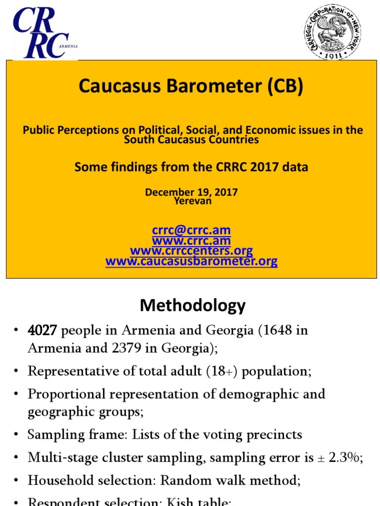 CB2017 ENG Presentation Final | PDF | Armenia | Sampling (Statistics)