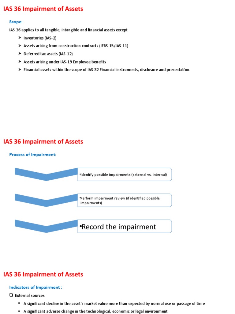 IAS 36: Impairment of Assets Overview | PDF | Financial Accounting ...