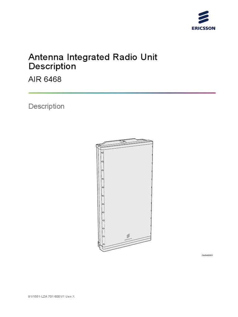 Ericsson AIR 6468 Manual Datasheet | PDF | Fuse (Electrical ...