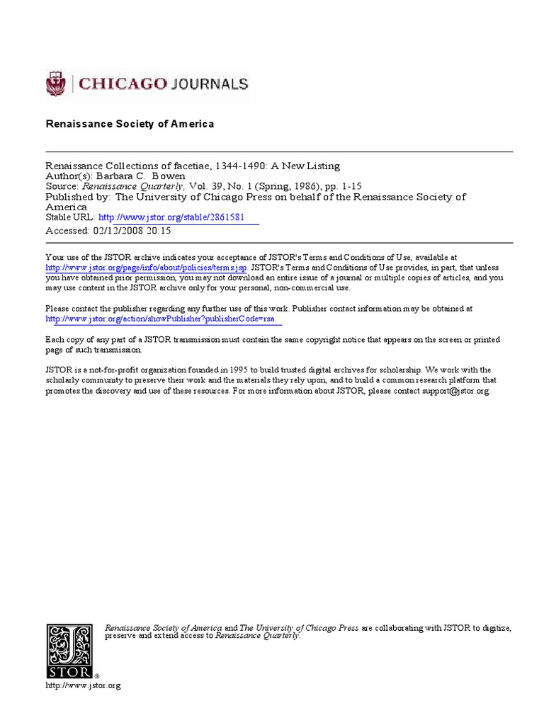 Facetiae 1344-1490 | PDF | Jokes