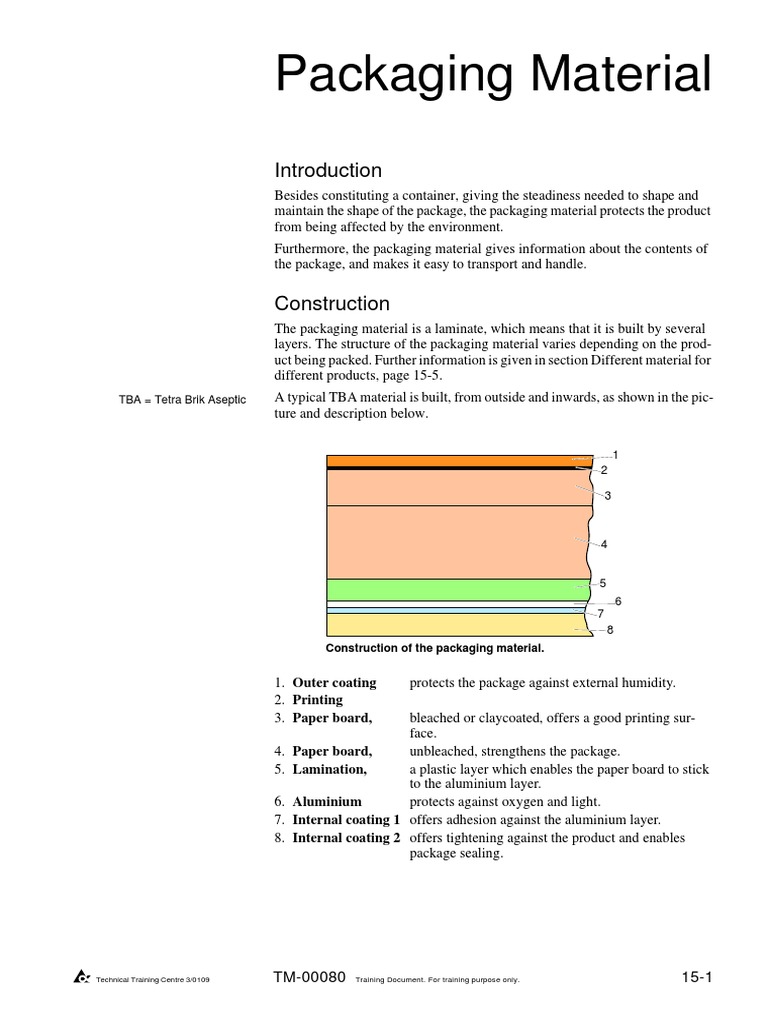 Packaging Material: TBA Tetra Brik Aseptic | Download Free PDF ...
