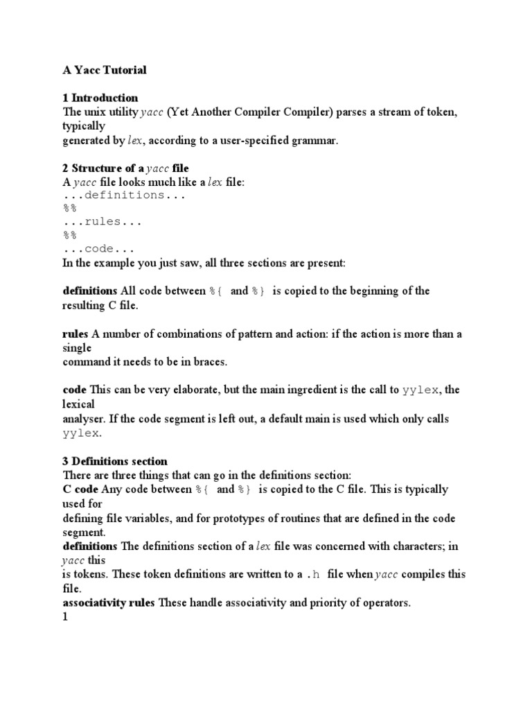 Parsing Regular Expressions An Introduction To The Lex Utility Pdf Parsing C Programming 