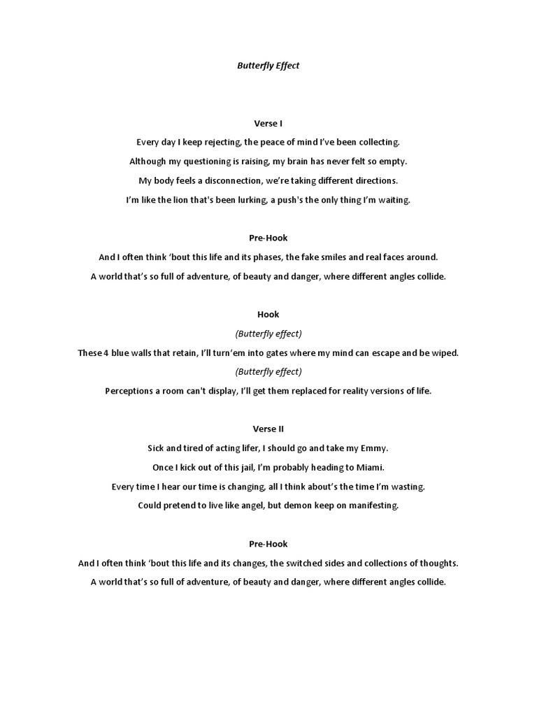 The Butterfly Effect: A Poem Exploring How Small Changes Can Lead to ...