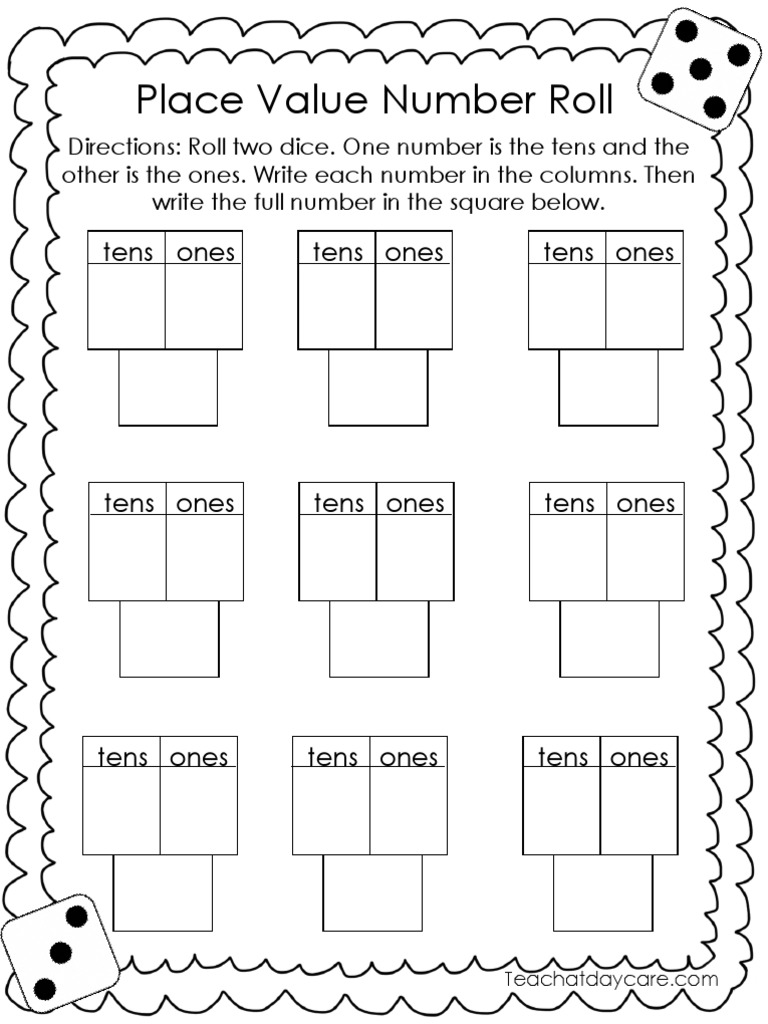 Dice Domino Build and Write It Place Value | PDF | Dice | Gaming