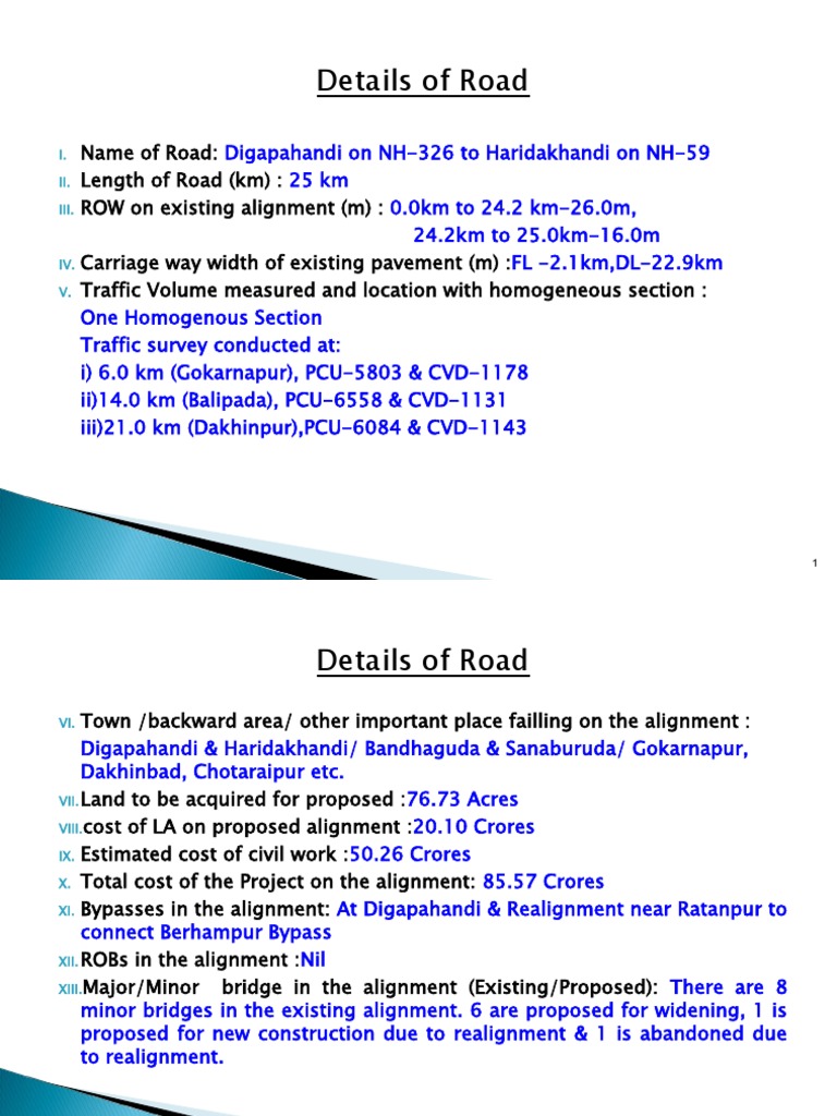 of Digapahandi To Haridakhandi Road | PDF | Road | Infrastructure