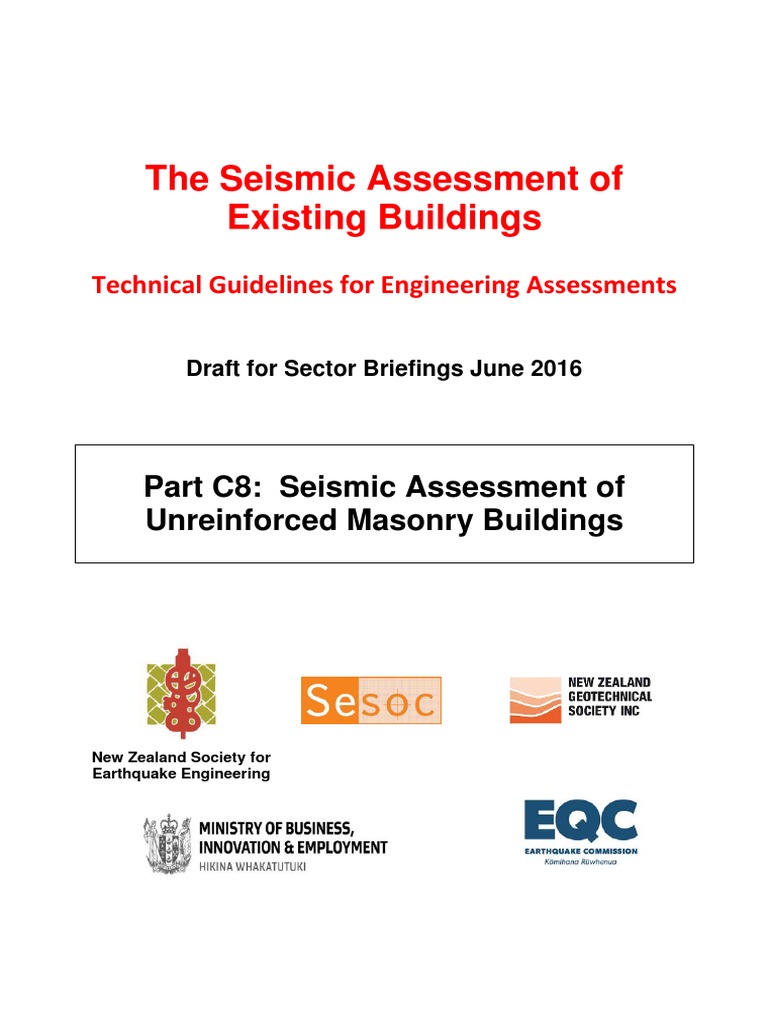Part C8 Seismic Assessment of Unreinforced Masonry Buildings | PDF ...