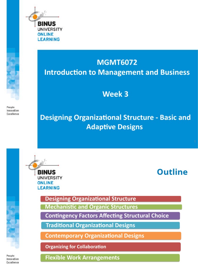 PPT3-Designing Organizational Structure-Basic and Adaptive Designs ...