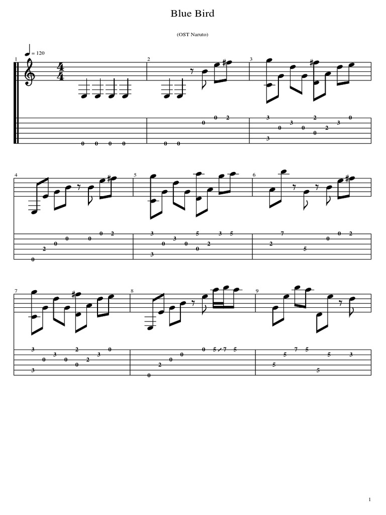 Blue Bird Piano Notes | PDF