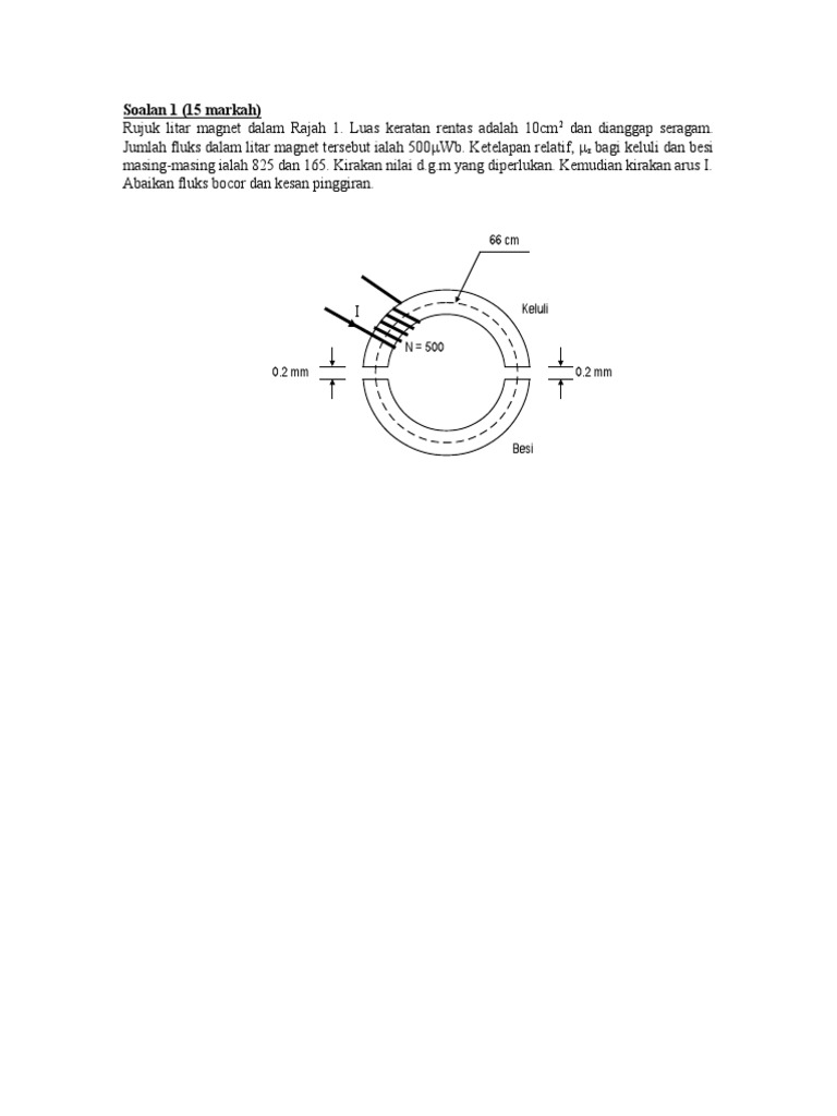 Contoh Soalan Litar Magnet | PDF | Magnetism | Physics