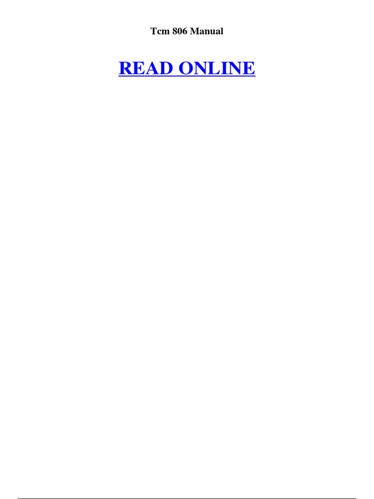 Read Online: TCM 806 Manual | PDF | Loader (Equipment) | Tractor