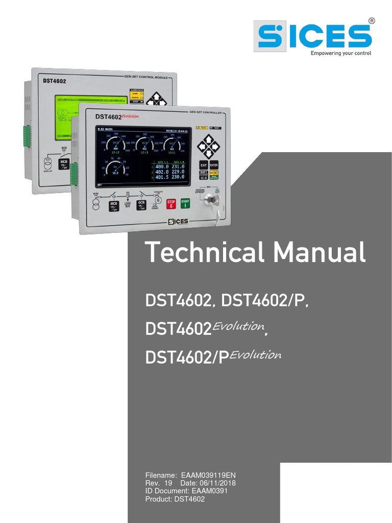 DST4602 Technical Manual Update | PDF | Switch | Electric Generator