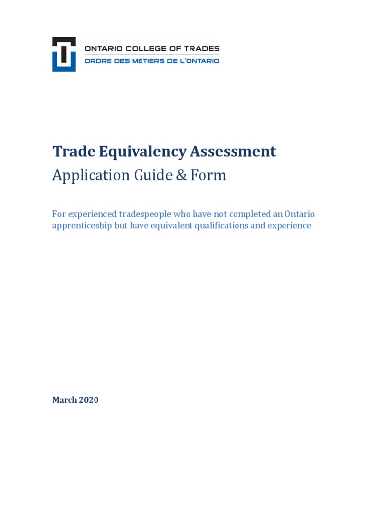 TEA Application Guide and Form EN March 2020 Filled PDF | PDF ...