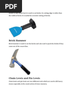 40 Construction Tools List For Building Construction | PDF | Masonry ...