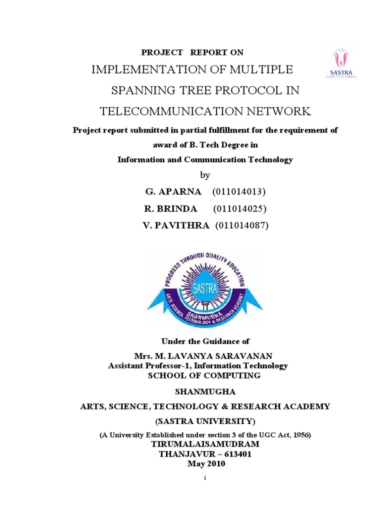 Implementation of Multiple Spanning Tree Protocol in Telecommunication Network | Download Free ...