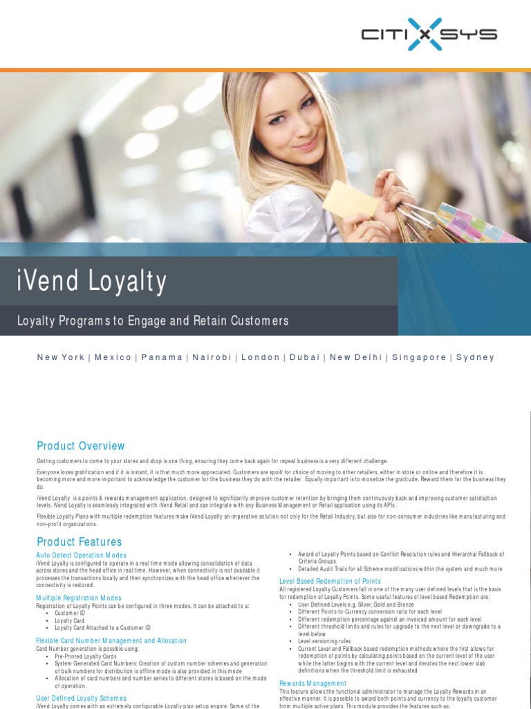 Ivend Loyalty (English) - Brochure | PDF | Loyalty Program | Point Of Sale